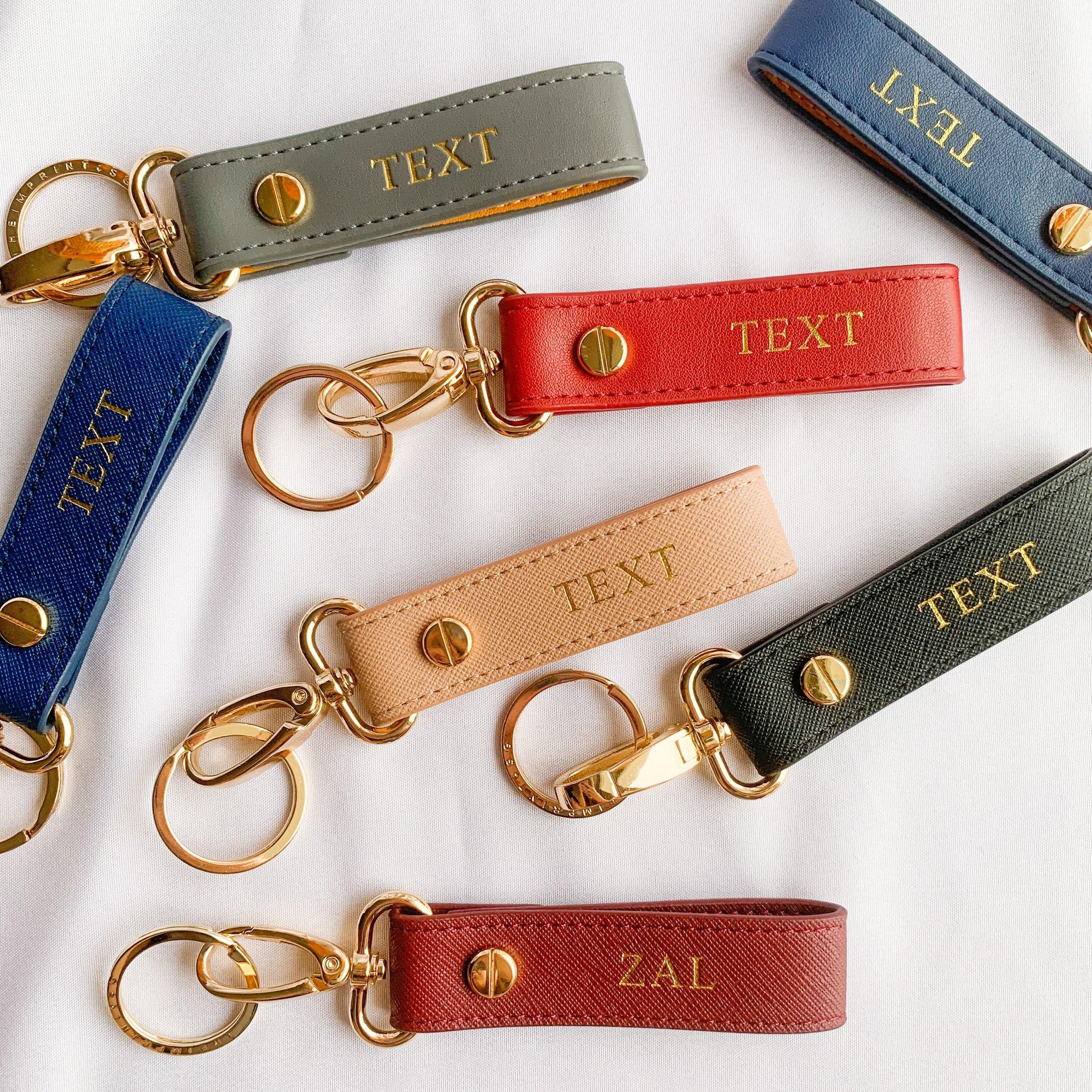 Personalised Leather Key Chain with Name / Initials