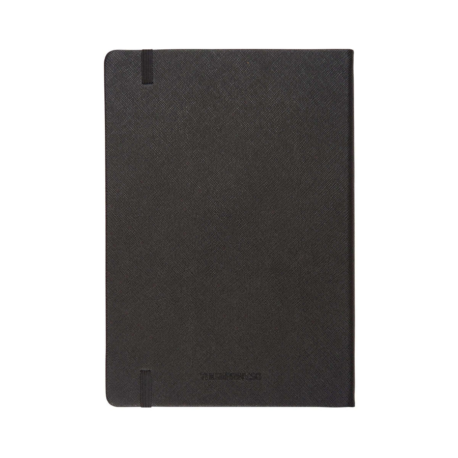 Personalised A5 Saffiano Leather Notebook | Black